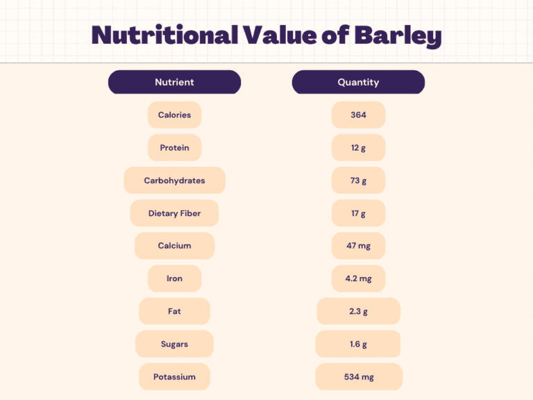 Barley Nutrition - Calories, Carbs, Protein & Nutrition Facts | Livofy