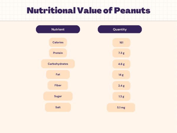 Peanut Nutrition - Calories, Carbs, Protein & Nutrition Facts | Livofy