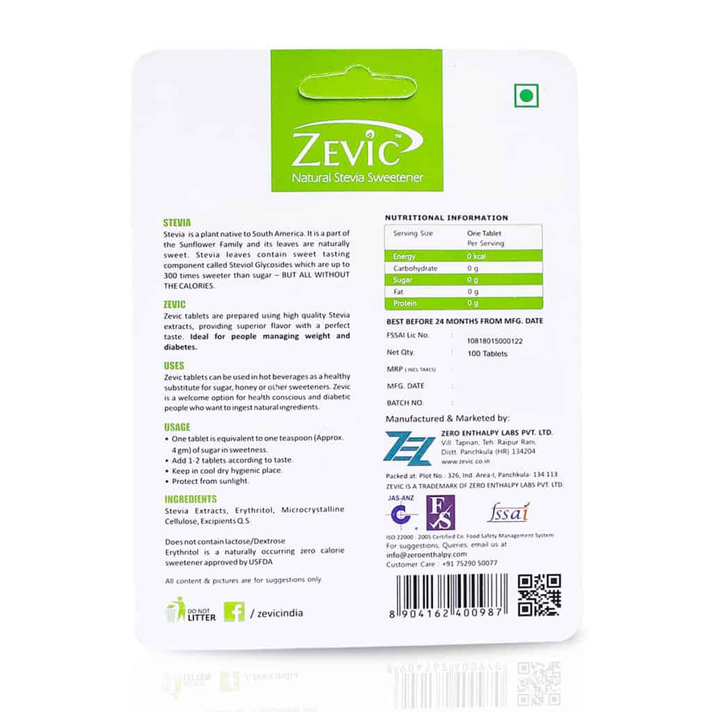 ZEVIC STEVIA TABLET - Livofy