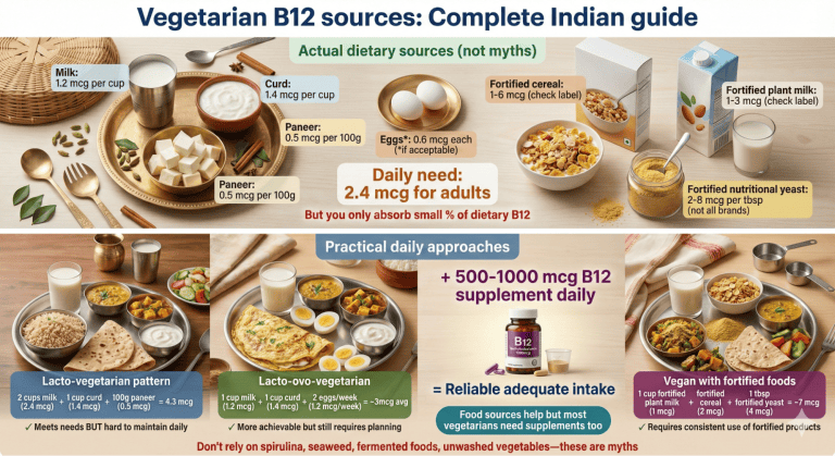 Vitamin B12 Foods for Vegetarians: Indian Plant-Based Diet Guide